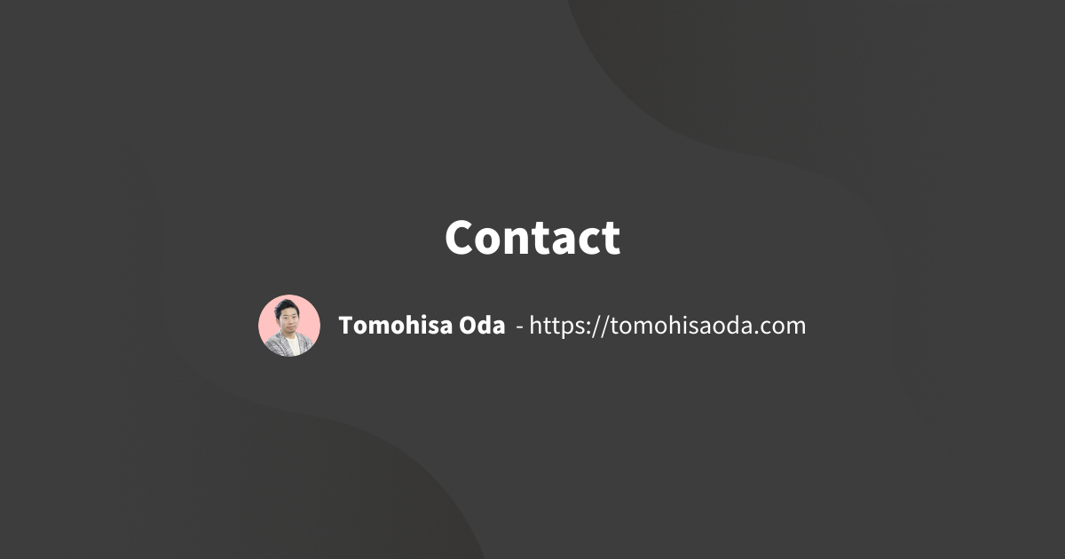Contact - Tomohisa Oda